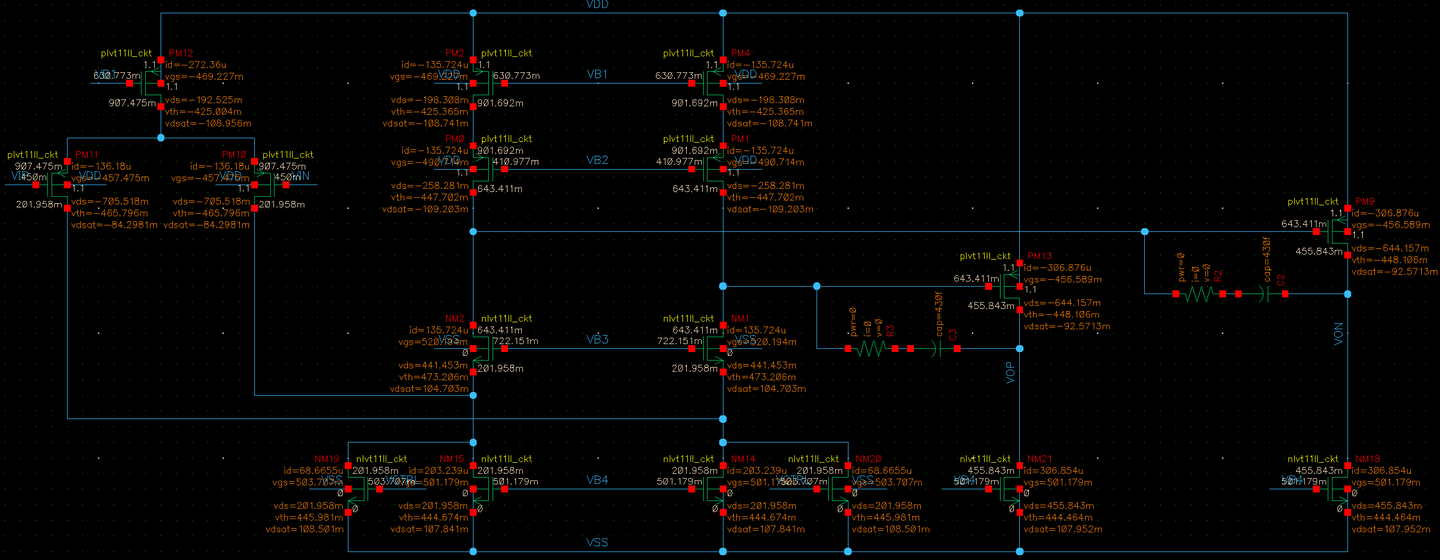 全差分两级运放设计：Folded Cascode+CS+CT-CMFB - 知乎
