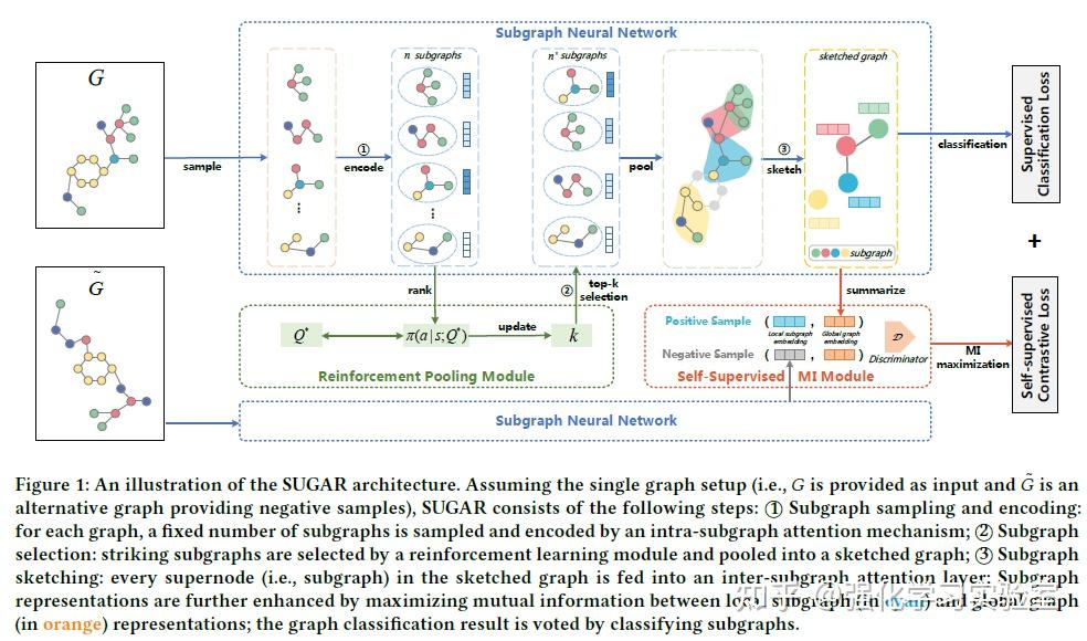 Subgraph Neural Network with Reinforcement Pooling and Self-Supervised ...