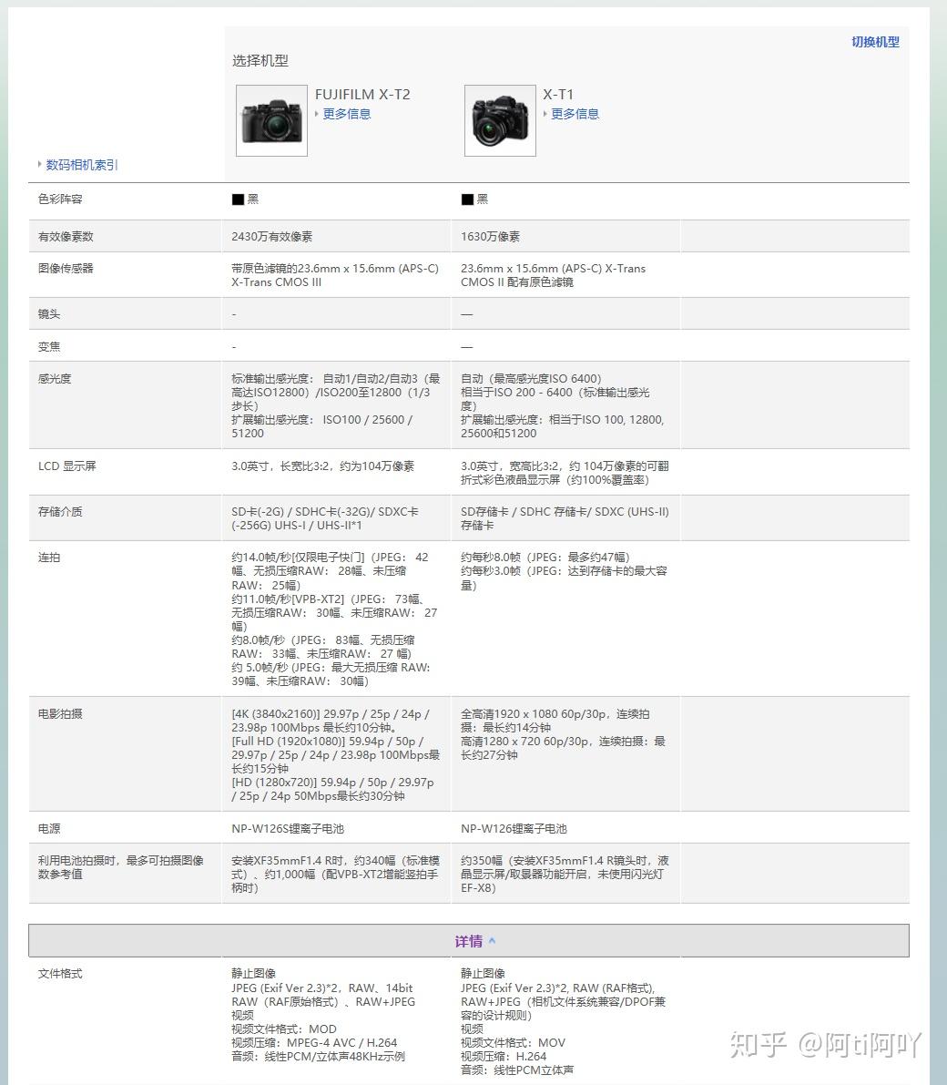 富士的XT1和XT2主要差距在哪？ - 知乎
