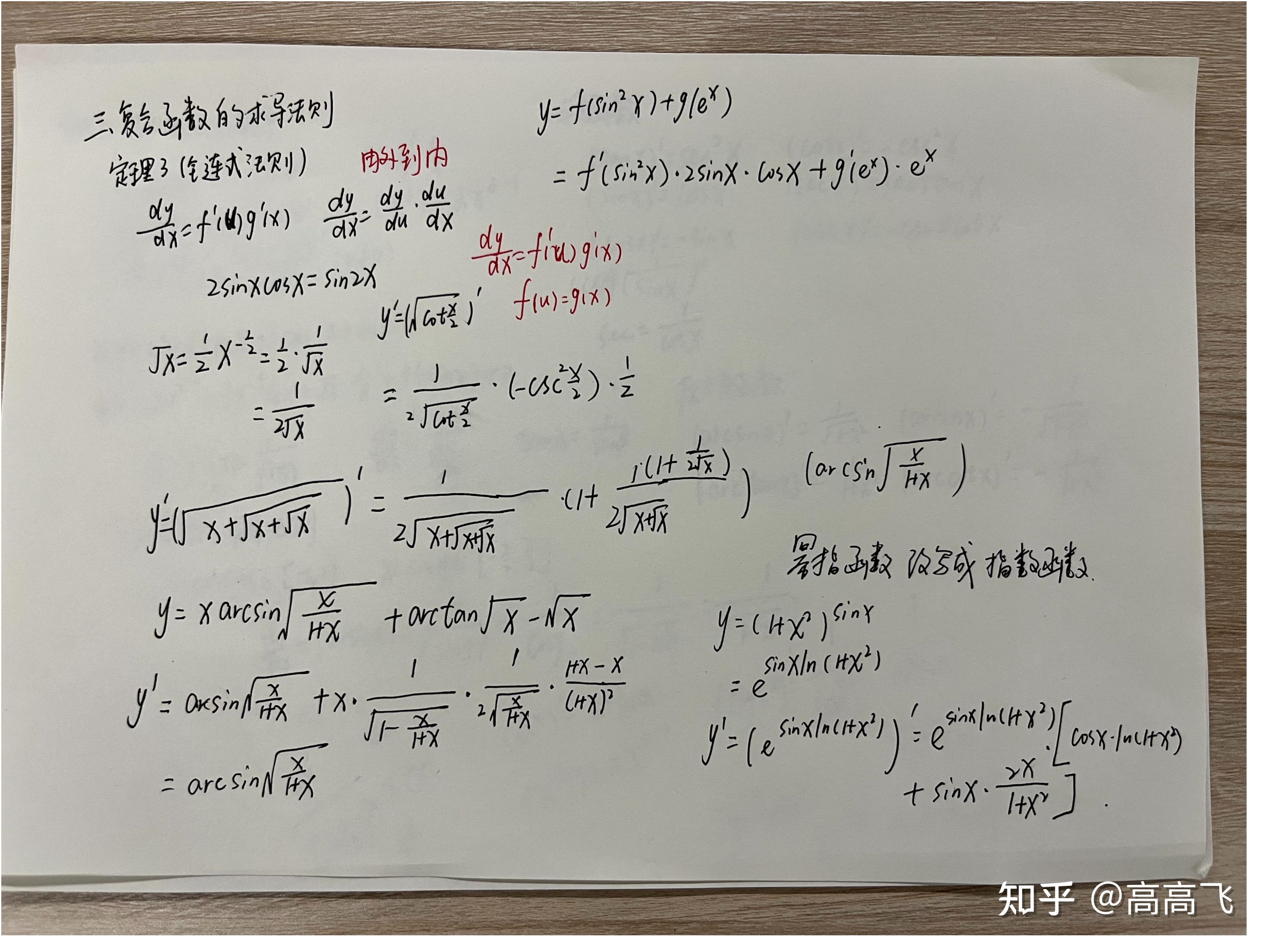 函数的求导法则 知乎 