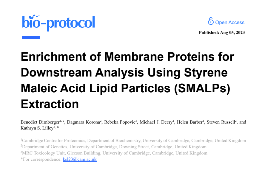 膜蛋白分析新方法：SMALPs在原生态蛋白提取与药物互作研究的应用 - 知乎