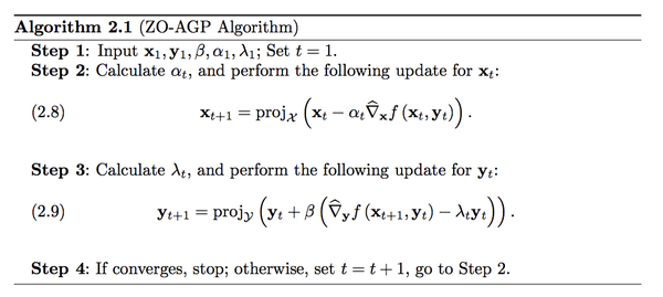 【简读】zeroth Order Alternating Randomized Gradient Projection Algorithms For Non Convex Concave