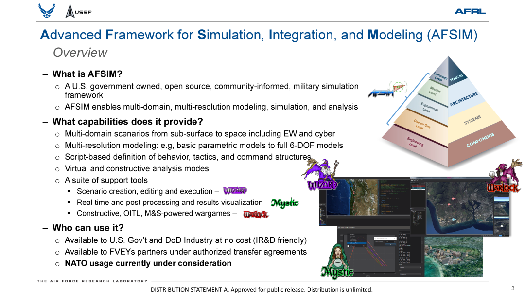 美国空军《仿真、集成和建模的高级框架（AFSIM）》10页slides - 知乎