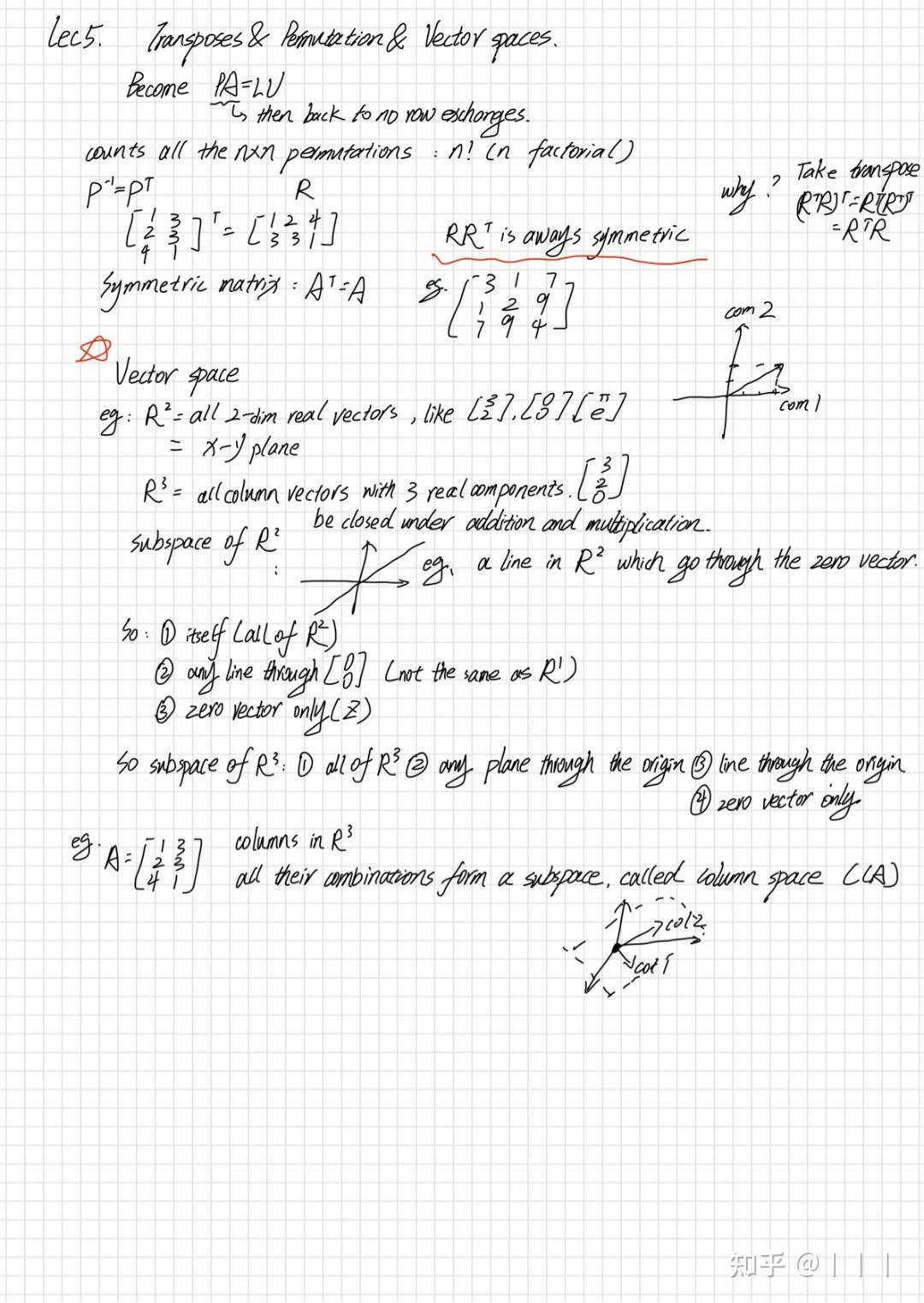 线性代数（MIT-Gilbert Strang教授）学习总结+笔记-01 - 知乎