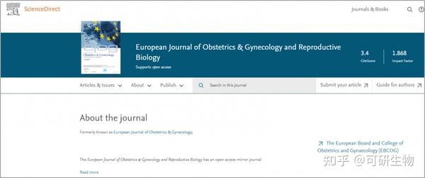 Eur J Obstet Gyn R B：一本妇产科及生殖领域杂志 - 知乎