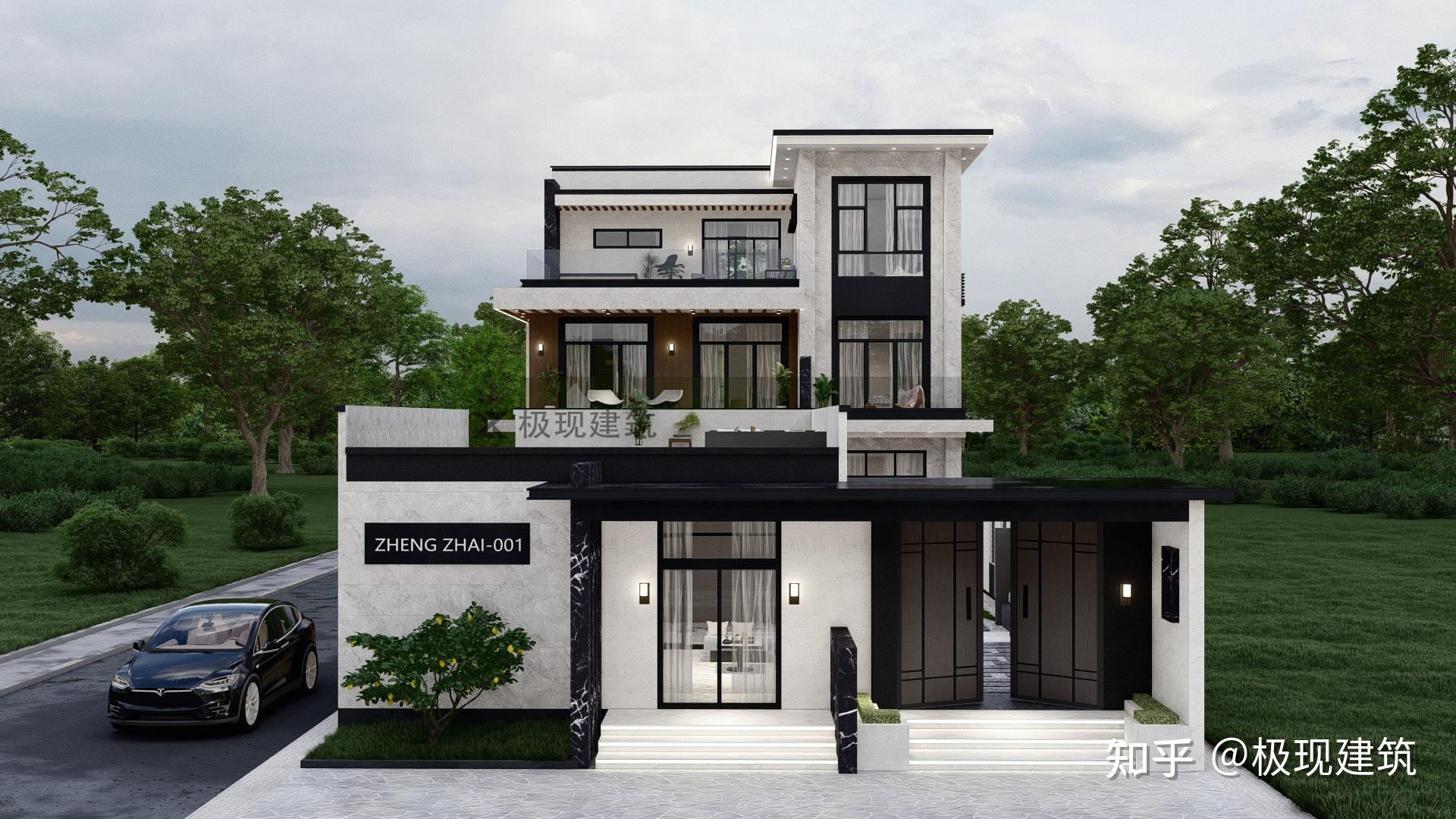 广东潮汕，11.5m×12.9m三层现代风格自建别墅 - 知乎