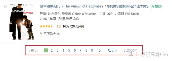 【Python学习笔记】爬虫-豆瓣电影top250（上） - 知乎