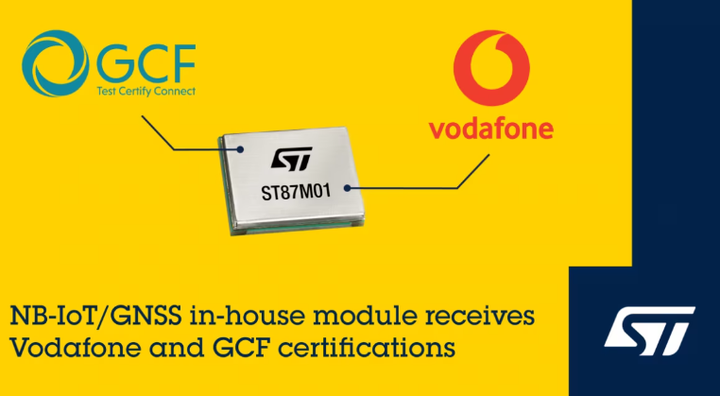 意法半导体的ST87M01模块获得沃达丰NB-IoT认证 - 知乎