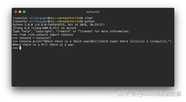 Rich：Python开发者的完美终端工具！ - 知乎