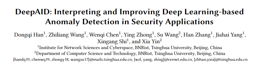 CCS 2021 | 解释和改进安全应用中基于深度学习的异常检测 - 知乎