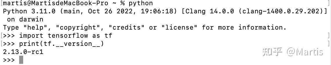 2023 MAC OS（M1 Pro）安装Tensorflow最简单方法 - 知乎