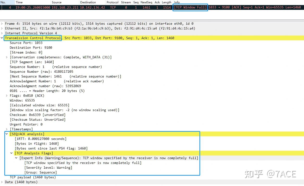 Tcp Analysis Flags 之 Tcp Window Full 知乎 