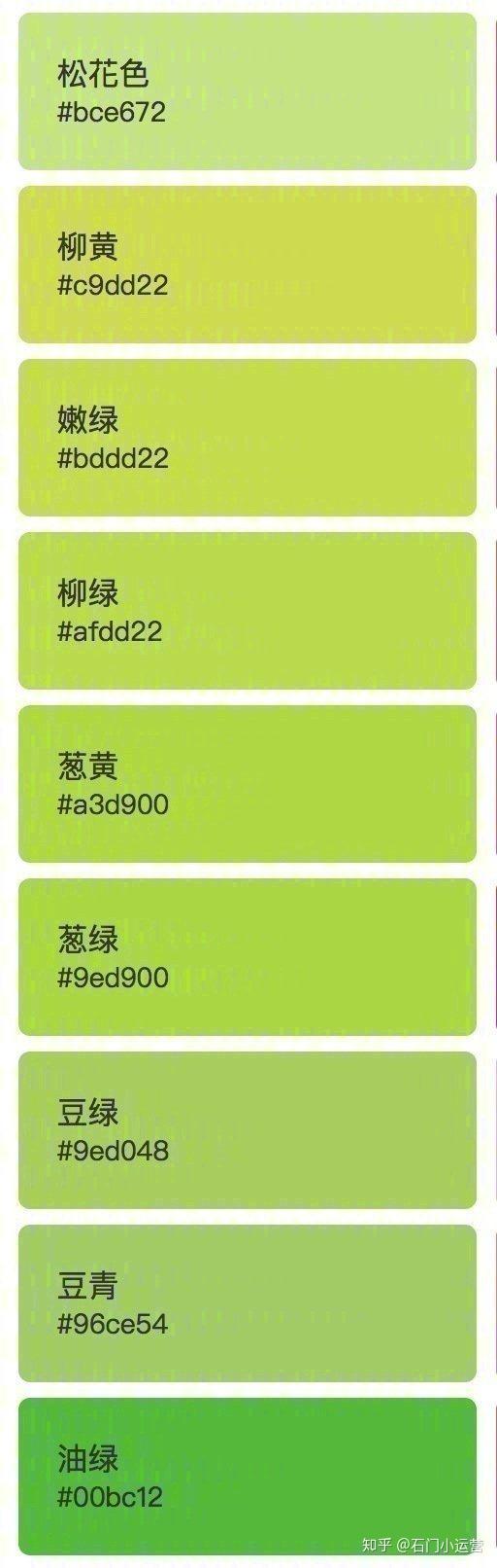 中国传统颜色的名称及对应的色卡RGB值图鉴 - 知乎