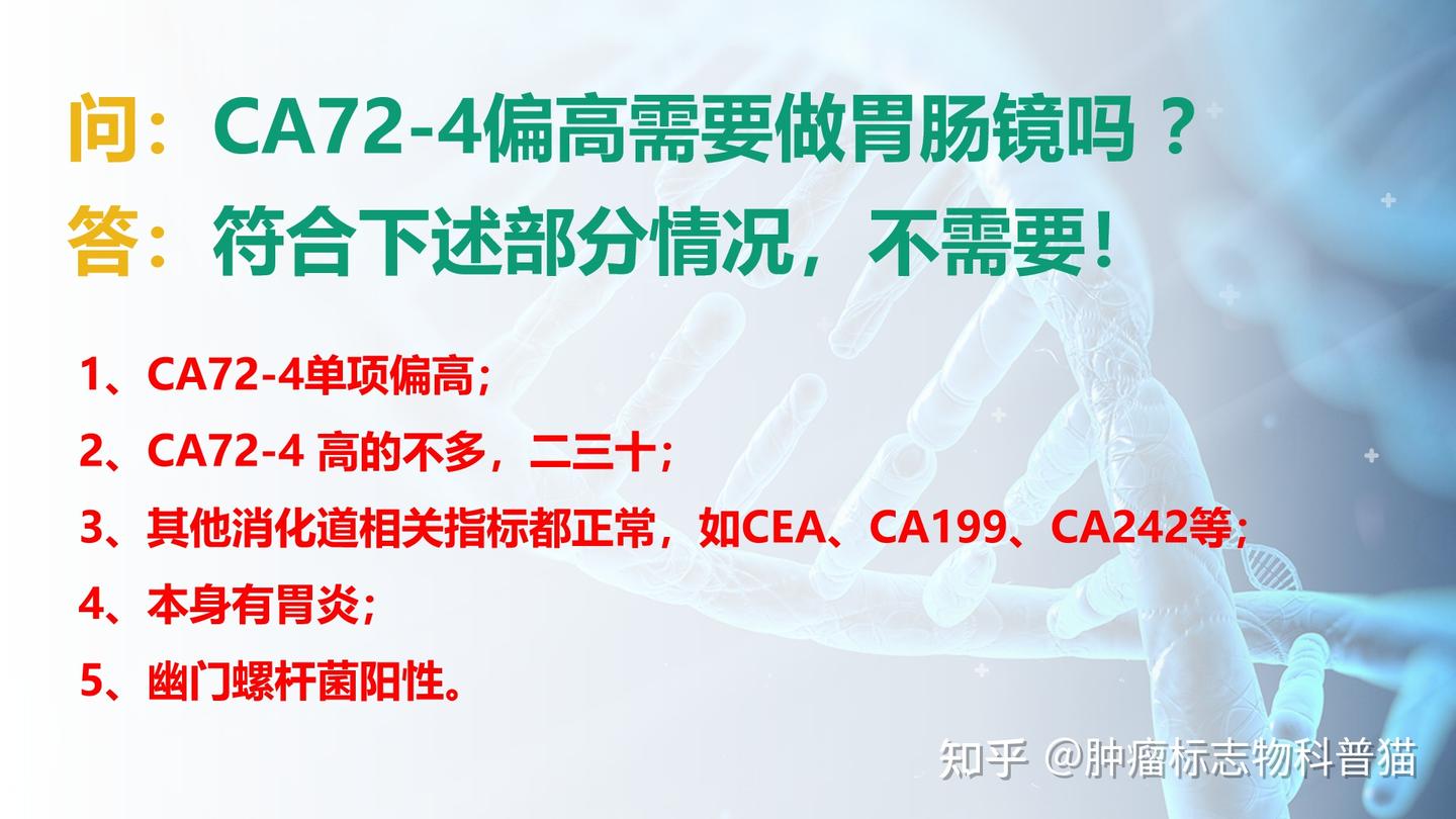 CA724偏高，真的需要做胃肠镜吗？ - 知乎