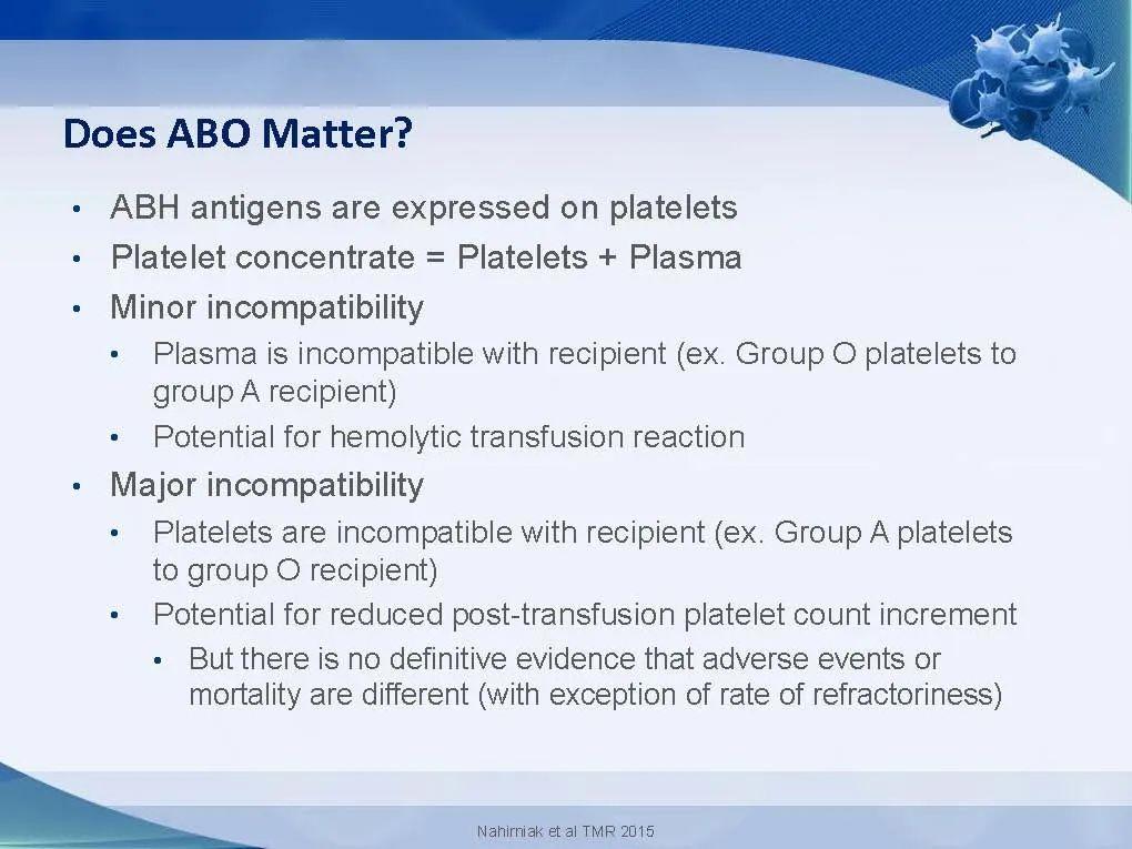 The basic of platelet transfusion - 知乎