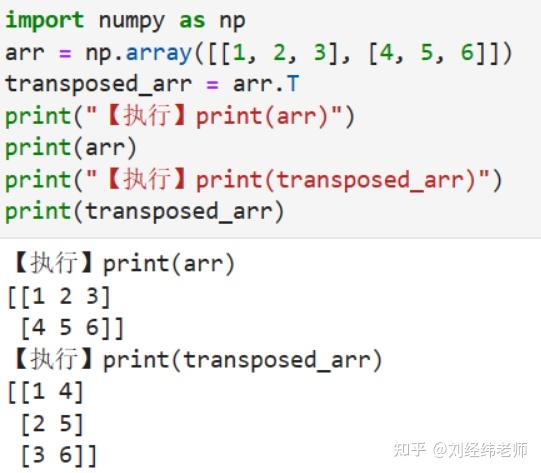 将二维数组ndarray转置 Ndarray T 知乎