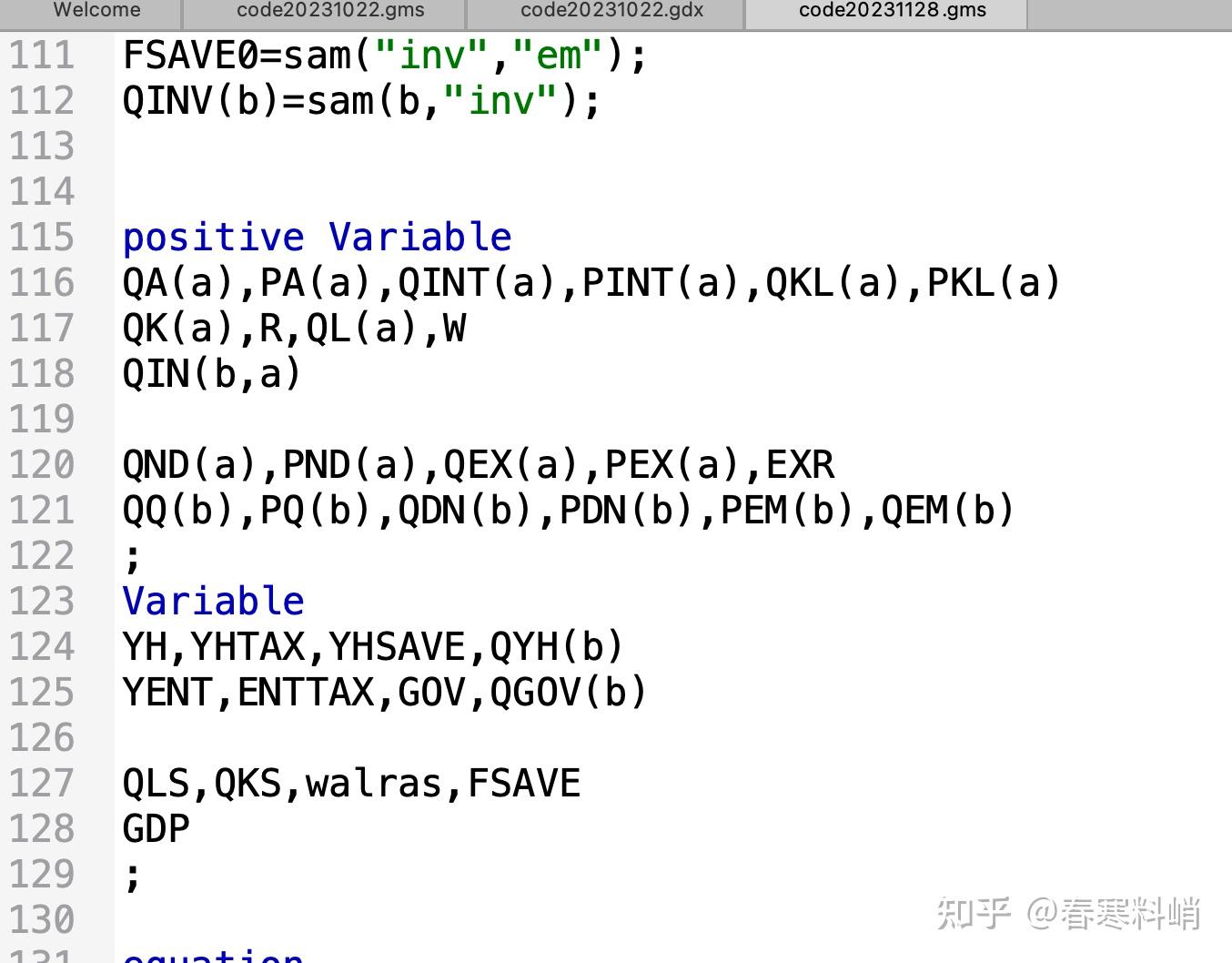 GAMS编写CGE模型代码第四篇：一个简单的动态单区域CGE模型代码编写 - 知乎