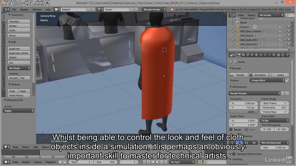 Lynda中文字幕 Blender模拟布料教程 Blender: Cloth Simulation - 知乎