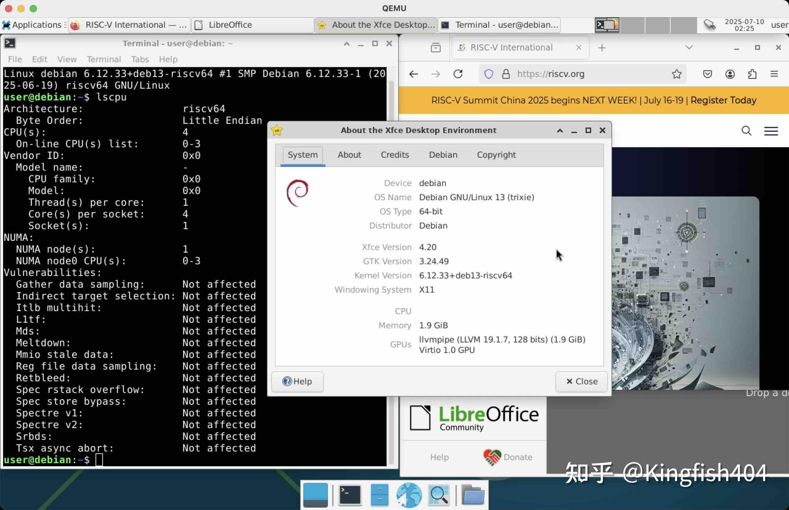 在QEMU RISC-V中运行Debian 13 - 知乎