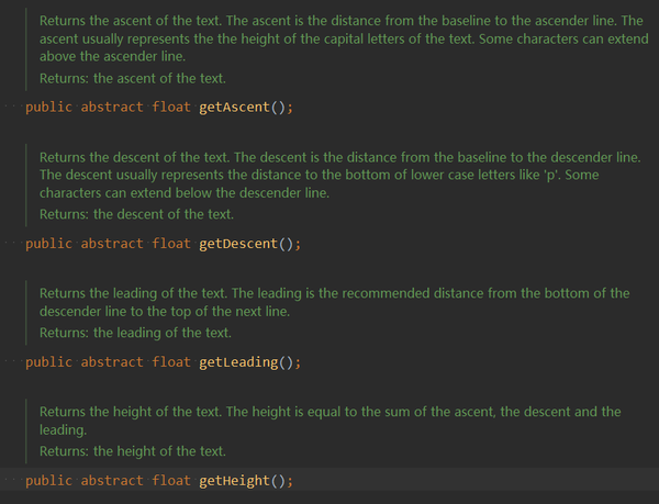 Java 中字体和“字体排印学”中字体的垂直方向的属性的学习 - 知乎