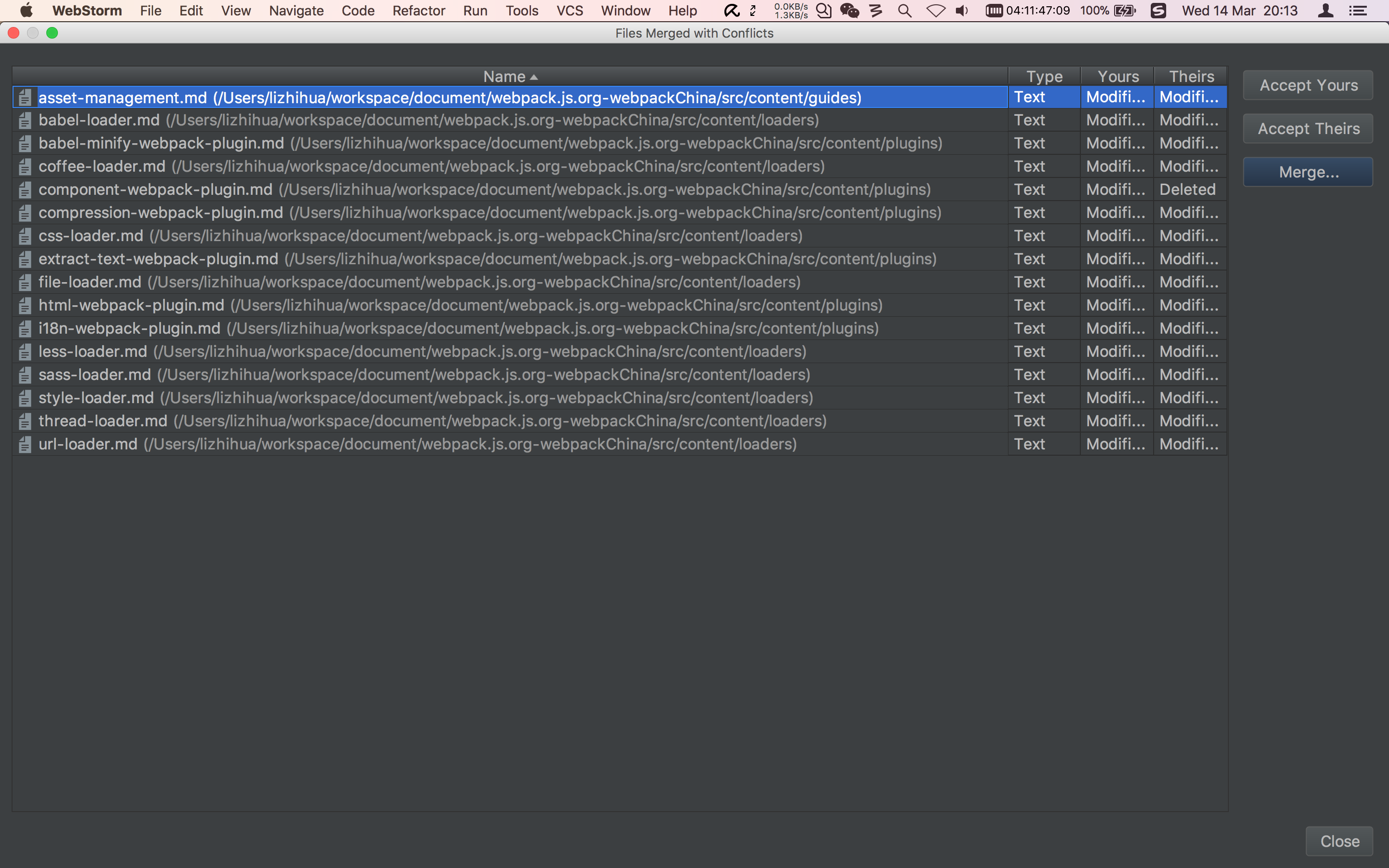 在 WebStorm 中熟练地使用 git - 知乎