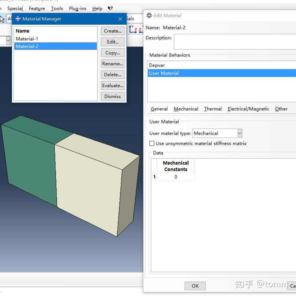 ABAQUS-如何使用多个UMAT - 知乎