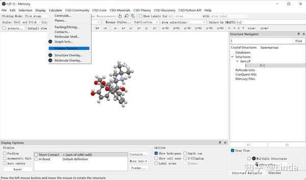 Mercury模拟单晶CIF文件的粉末XRD谱图 - 知乎