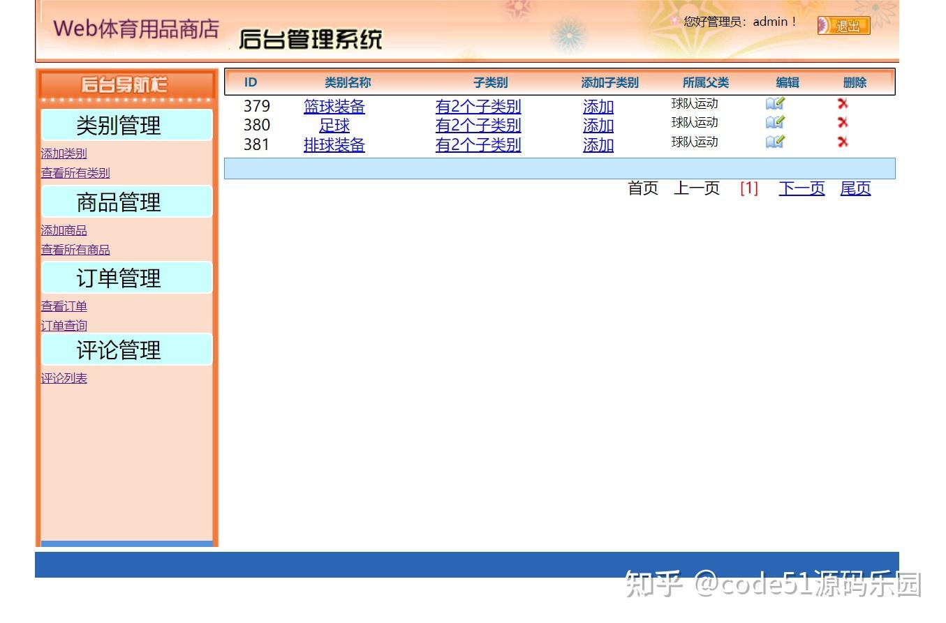 基于sshmysqljsp的体育用品商城系统附论文 知乎 