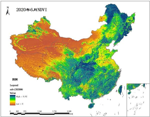 【数据分享】中国月度1KM植被指数（NDVI）空间分布数据集 - 知乎