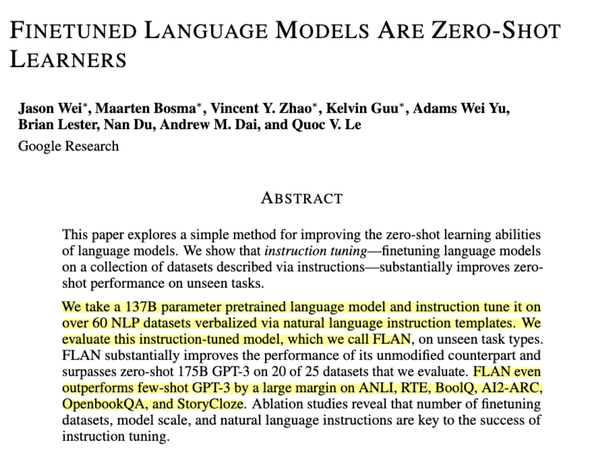 【大模型论文系列】ICLR 2022论文FLAN v1速读 - 知乎