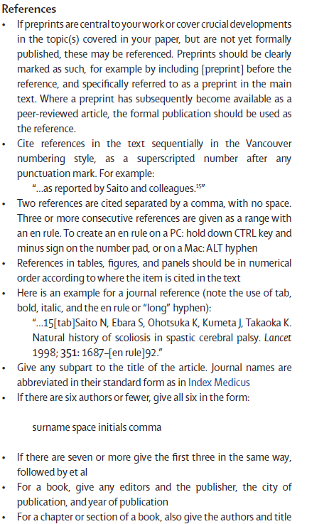 Lancet杂志投稿格式要求 - 知乎