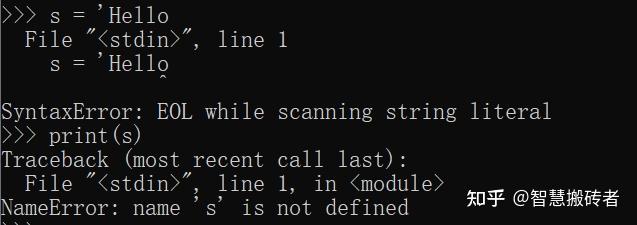 python 字符串缺少终止符怎么办？ - 知乎