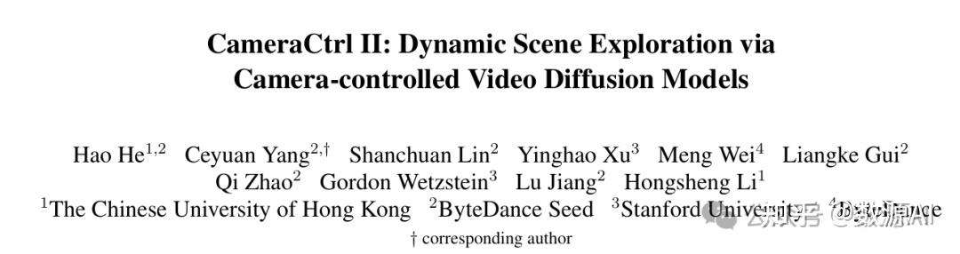 港中文联合字节提出CameraCtrl II！Camera-Control视频生成模型实现大规模动态场景！ - 知乎