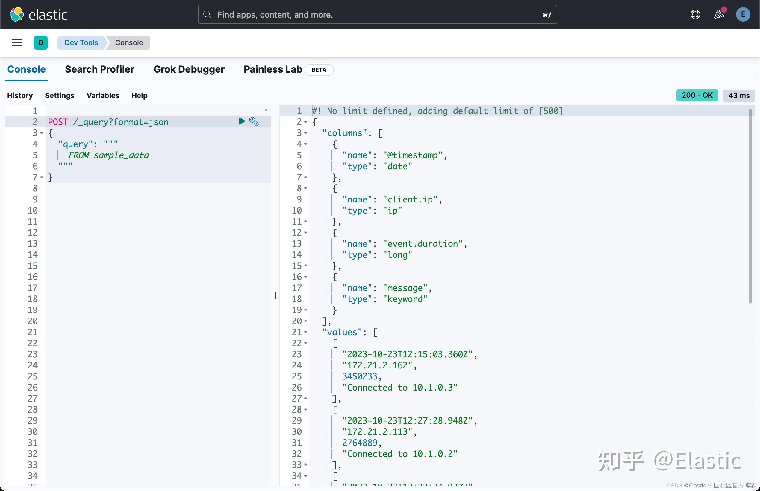 Elasticsearch：ES|QL 快速入门 - 知乎