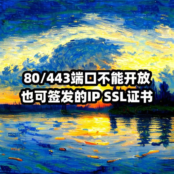 80或者443端口不能开放也可签发的IP SSL证书 - 知乎