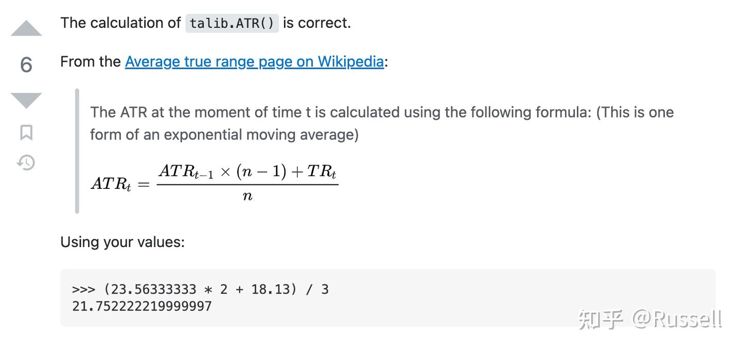 ATR 指标计算的3种方式（为什么有时计算结果与官方平台不一致） - 知乎