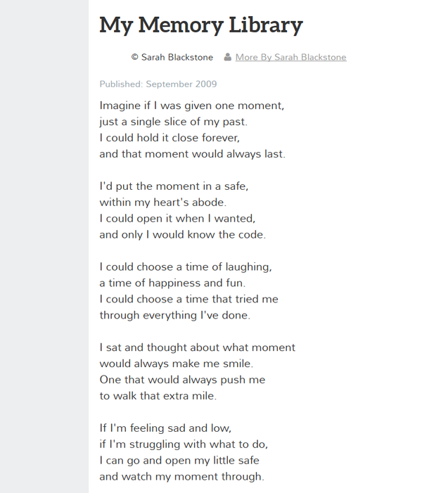 当今美国网上百佳诗歌榜简介与翻译之四：My Memory Library - 知乎