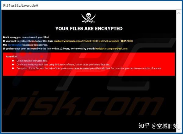 【勒索病毒恢复】[decodingx@onionmail.org].ROGER勒索病毒扩展名 - 知乎