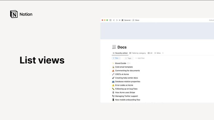 【生产力工具】Notion官方基础教程-4.7-List view 列表显示 - 知乎