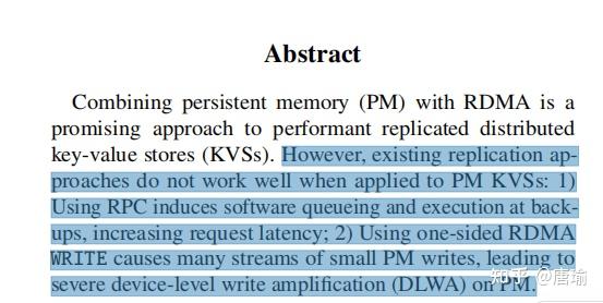 （存储系统优化）Replicating Persistent Memory Key-Value Storeswith Efficient RDMA Abstraction - 知乎