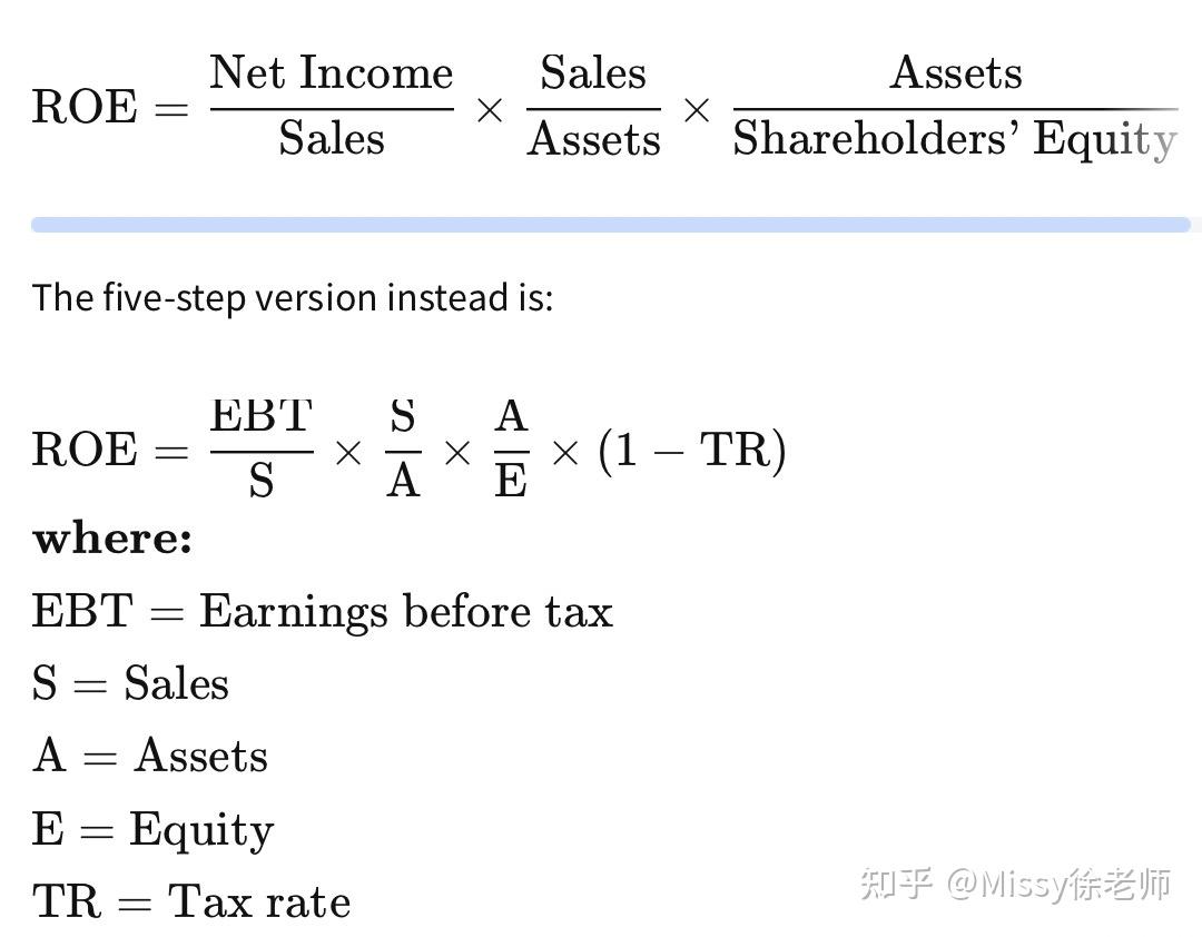 DuPont Analysis 什么是杜邦分析/模型 - 知乎