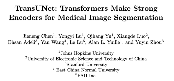 [20] TransUNet: 将Transformer Encoder 融入 U-Net 做医学图像分割 - 知乎