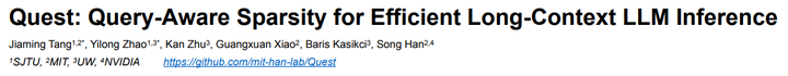 【22】论文泛读：Quest: Query-Aware Sparsity for Efficient Long-Context LLM Inference (ICML 2024) - 知乎
