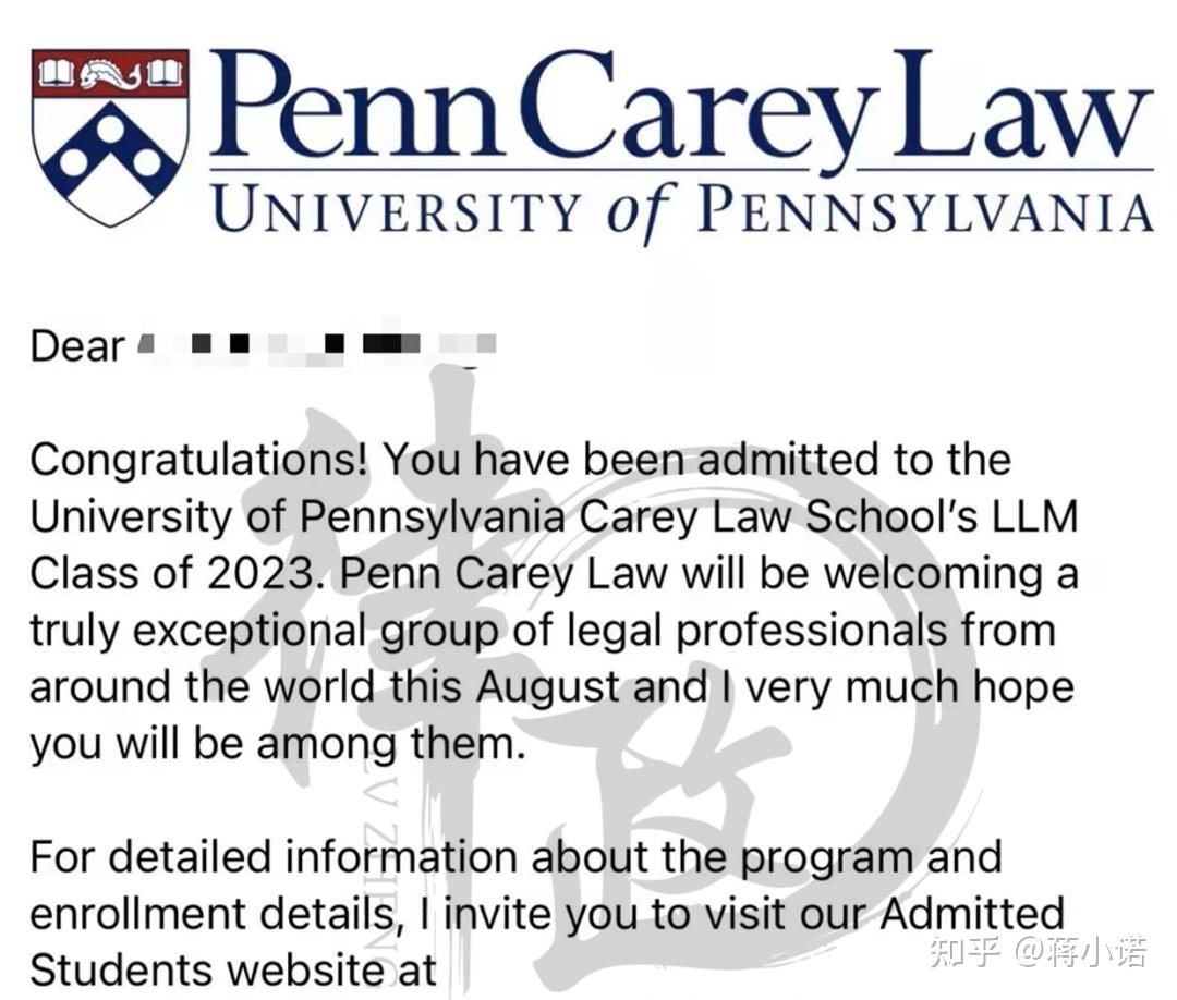 律政陆本学员再获宾大、UVA、杜克、密歇根LLM Offer！还有澳洲JD！ - 知乎