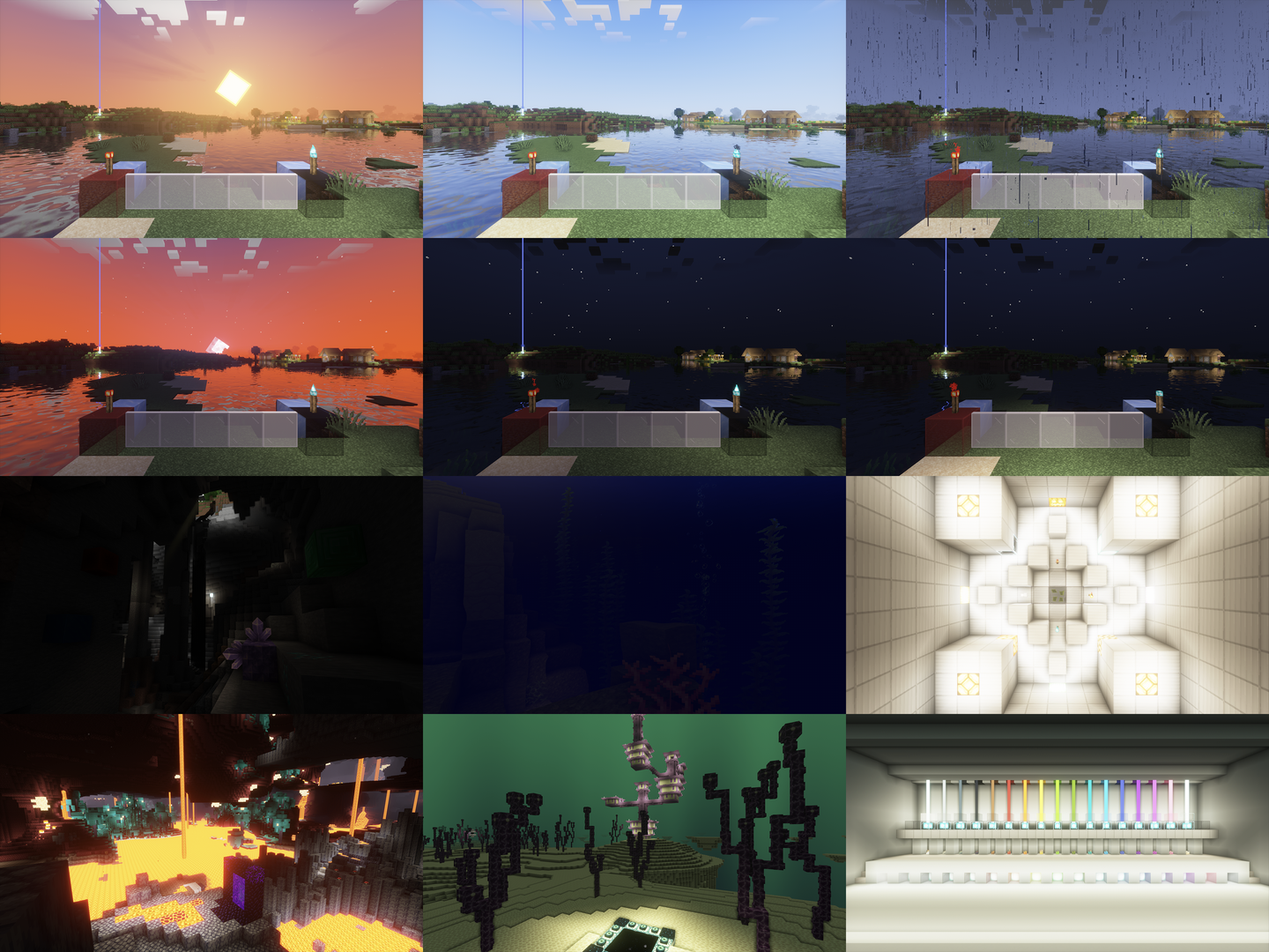 Iris加载器下《我的世界》80款光影的效果测试图 - 知乎