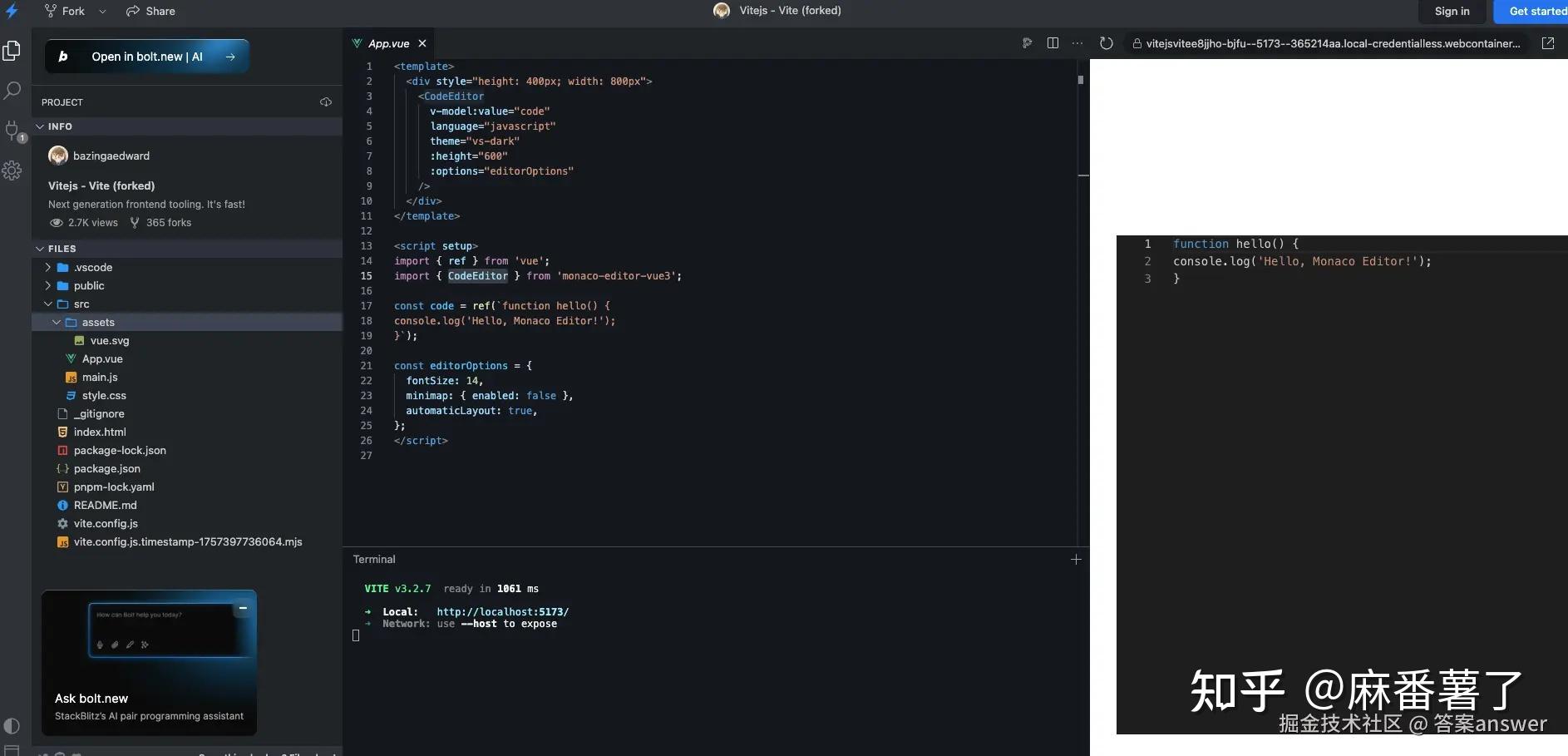 Vue3项目集成monaco-editor实现浏览器IDE代码编辑功能 - 知乎