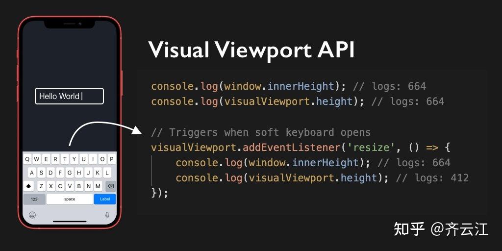 js如何获取iOS键盘高度？window.visualViewport简介 - 知乎