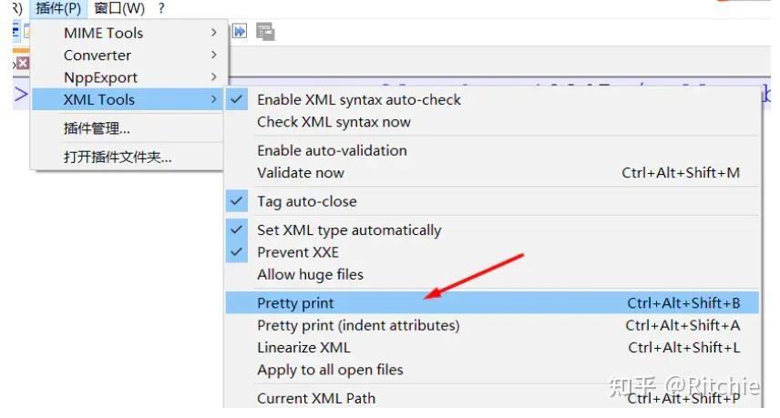 Notepad++ 安装XML Tools插件格式化XML文件 - 知乎
