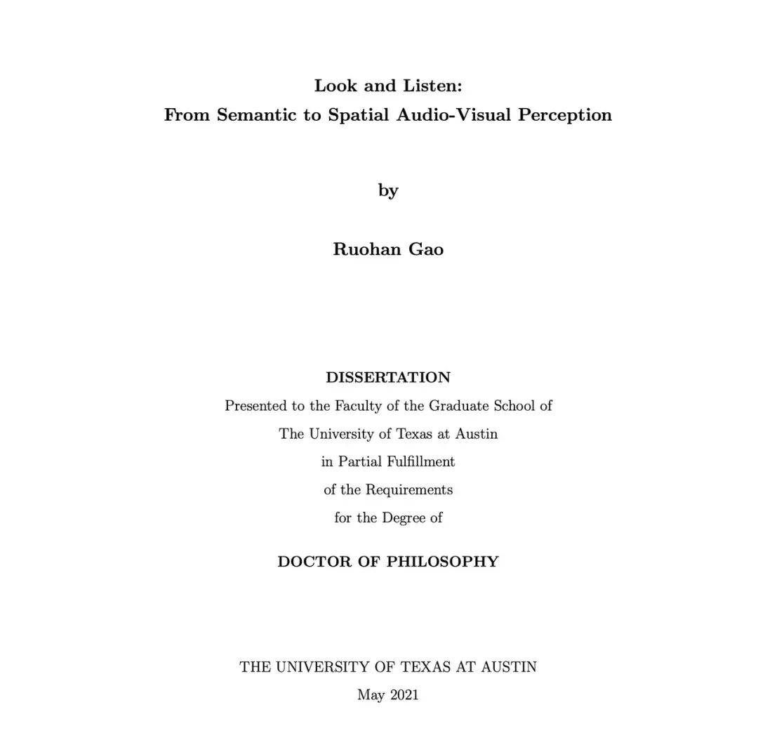 引入多感官数据学习，华人学者Ruohan Gao摘得2021 UT-Austin最佳博士论文奖 - 知乎