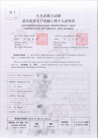 关于日本语能力测试(JLPT)认定结果及成绩证明书的补发 - 知乎